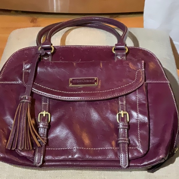 Tignanello | Bags | Tignanello Purple Wine Color Leather Satchel Bag ...